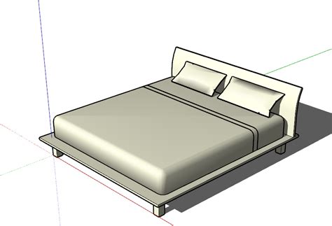 卧室简约床具模型 床具 土木在线