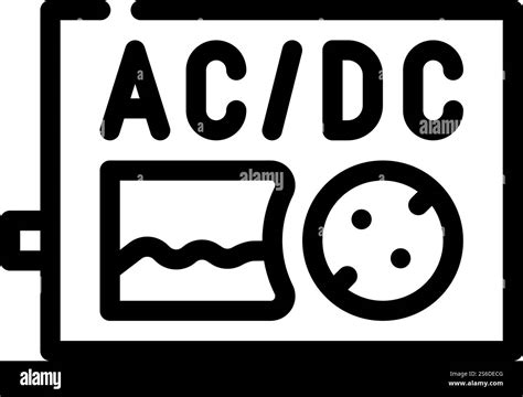 Inverter Electric Equipment Line Icon Vector Inverter Electric Equipment Sign Isolated Contour