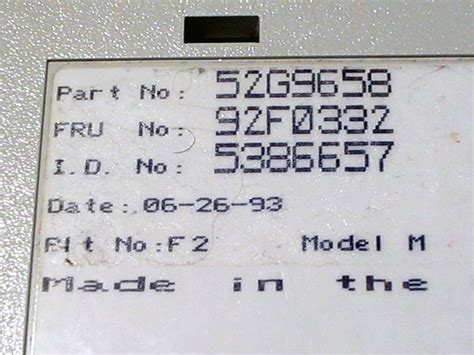 1993 IBM Model M Custom Color Keys 52G9658 06 26 93 ClickyKeyboards