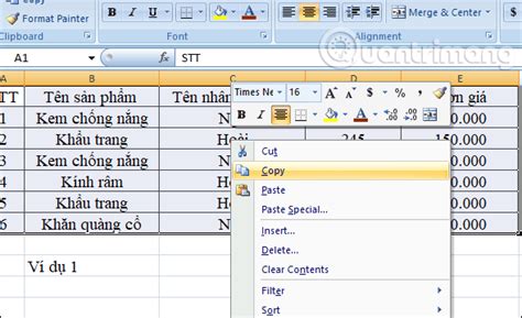 Làm Thế Nào để Sao Chép Dữ Liệu Từ Excel Sang Word HỌc ViỆn ĐÀo TẠo