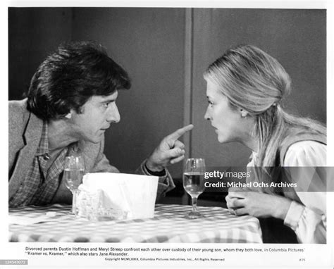 Dustin Hoffman And Meryl Streep Confront Each Other In A Scene From