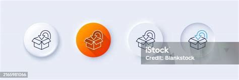 반송 패키지 라인 아이콘입니다 배달 상자 표시입니다 선 아이콘 벡터 3차원 형태에 대한 스톡 벡터 아트 및 기타 이미지 3차원 형태 고급 그라데이션 Istock