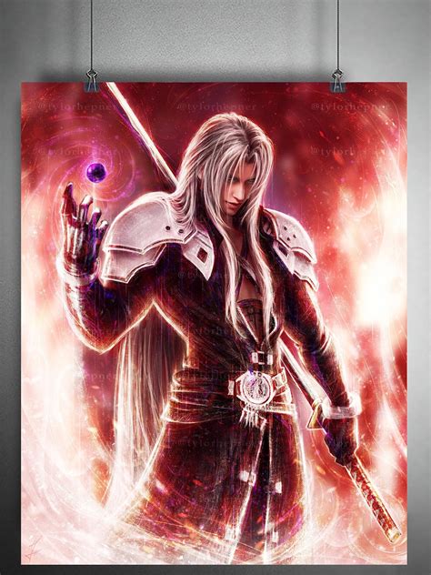 Sephiroth Final Fantasy Vii Remake Limited Edition Fine Art Print Ff7 Poster Etsy