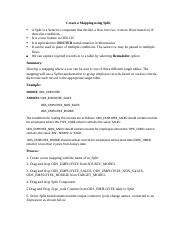 Create Mapping Using Split Docx Create A Mapping Using Split A Split Is A Selector