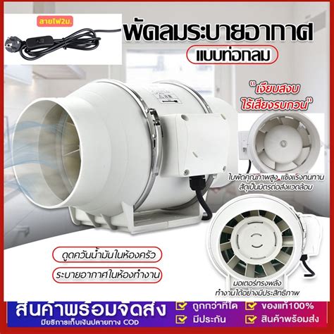 พร้อมสวิตซ์ พัดลมระบายอากาศ พัดลมห้องครัว เสียงเงียบ พัดลมดูดควันน้ำมัน พัดดูดอากาศ พัดลมดูด