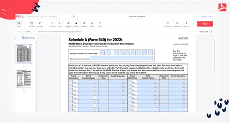 Form 940 Schedule A Printable Form 940 Schedule A Blank