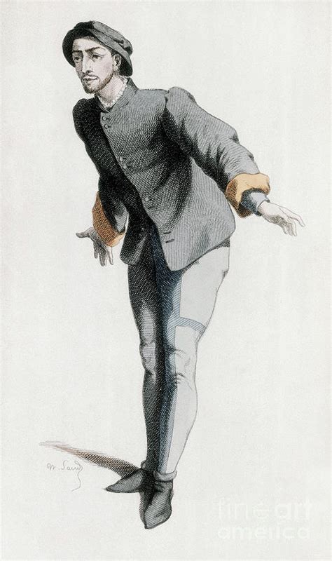 Ruzzante Character Of Commedia Dell Arte 1860 Painting By Maurice