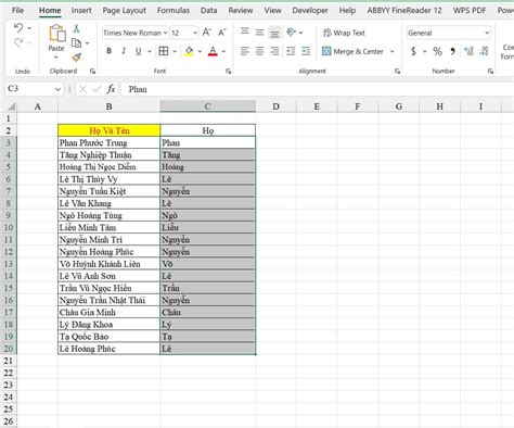 Cách Trích Xuất Họ Trong Excel Không cần sử dụng công thức 6 2025