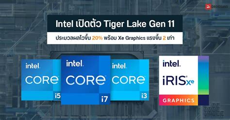 Intel เปิดตัวซีพียู Tiger Lake Gen 11 บนโน้ตบุ๊ค พร้อมการ์ดจอ Xe