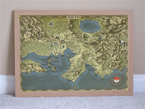 Impresi N De Mapa De Pokemon Johto Regalo De Aniversario Para Etsy M Xico