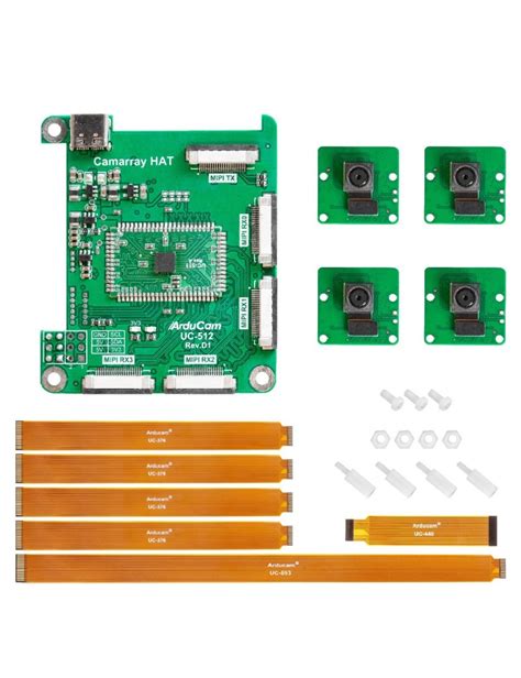 Arducam 8MP 4 Quadrascopic Camera Bundle Kit For Raspberry Pi Nvidia
