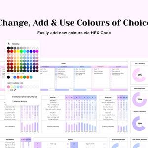 Chore Chart And Cleaning Planner Weekly And Yearly Cleaning Checklist Spreadsheet Template For