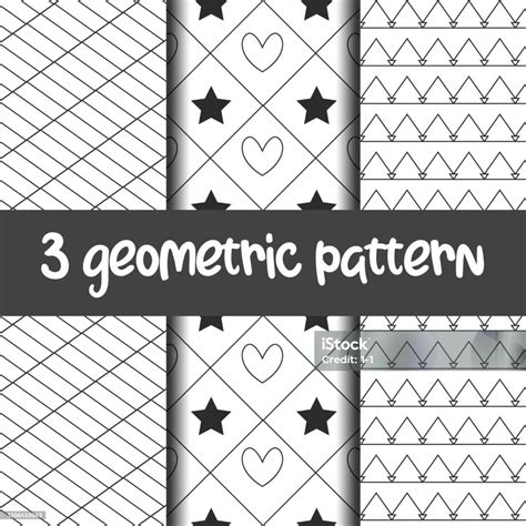 3 간단한 장식 벡터 원활한 패턴의 집합입니다 세라믹 타일 벽지 리놀륨 직물 포장지 웹 페이지 어린이 발렌타인 데이 엽서에 사용합니다 배경 또는 마음 배경 화면 가리기에