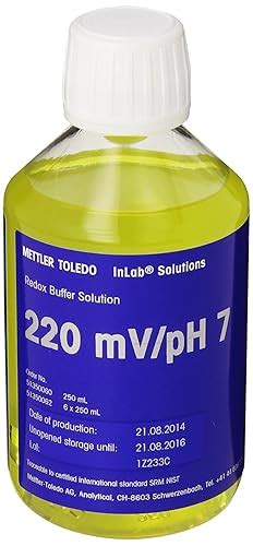 Mettler Toledo C996j14ea 51350060 Redox Buffer Solution 220mvph 7