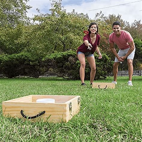 Outdoor Wooden Washer Toss Box Pitching Toss Game Set Ez Leisure Co Ltd