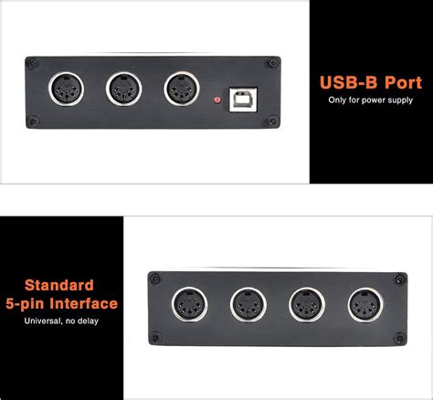buy camola midi thru 6 box usb midi interface 1 in 6 out midi thru box