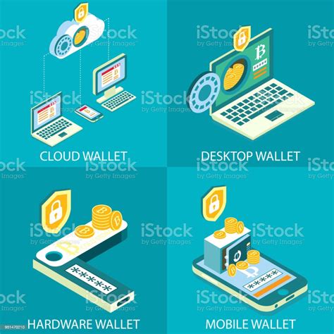 Cryptocurrency 錢包向量等距圖示集向量圖形及更多brand Name Mobile Payment圖片 Brand Name