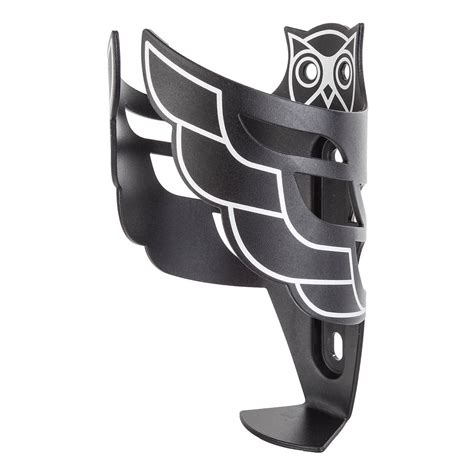 Portland Design Works Water Bottle Cage Owl Black Silver Machine
