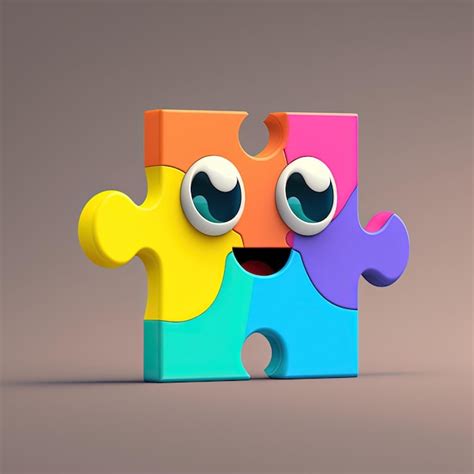 Premium Photo Cute Cartoon Puzzle Character