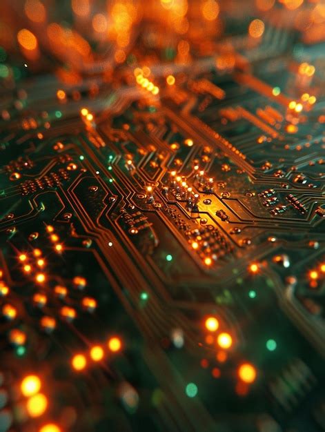 Premium Photo Computer Processor Circuitry That Lights Up