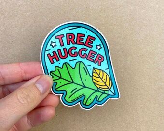 Tree Hugger Sticker Etsy