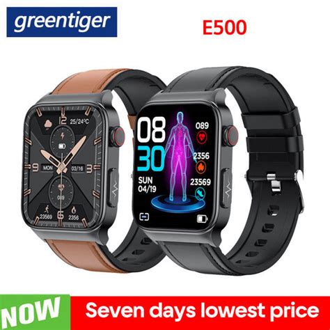 XIAOMI E500 Glukosa Darah Smartwatch Elektrokardiogram Suhu Darah Oksigen Tidur Pemantauan ECG