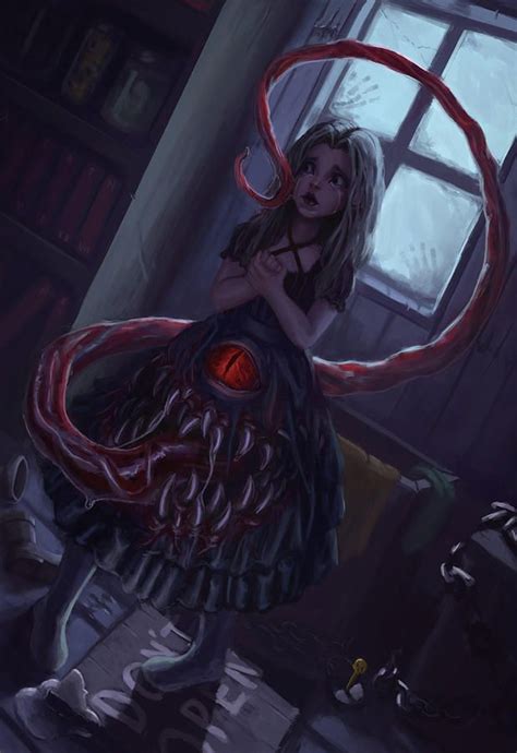 Puppet Mimic Monstros Assustadores Arte Assustadora Monstros