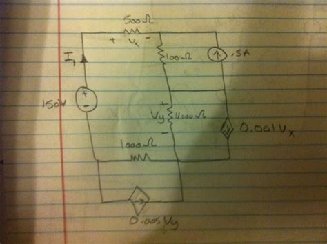 Solved Problem 1 Determine The Current I1 And Vy Using
