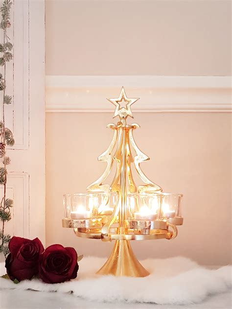 Cor Mulder hängender Adventskranz Weihnachtsbaum Aluminium gold