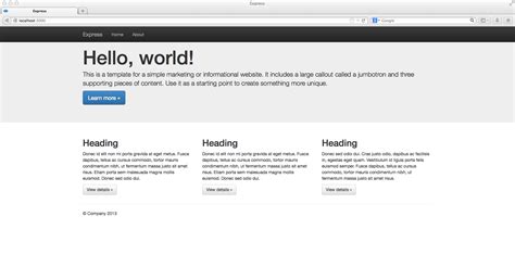 How To Develop A Responsive Nodejs Express Website Using Bootstrap
