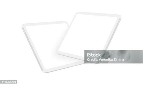 Mockup Tablet Tanah Liat Dengan Layar Horizontal Kosong Tampilan