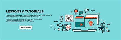 온라인 교육 웹 배너 원격 교육 튜토리얼 및 코스 응용 프로그램 방문 페이지 인터넷 학교 거리 학습을위한 라인 개념 과학 새로운 지식 벡터 포스터 템플릿 아이콘에 대한 스톡