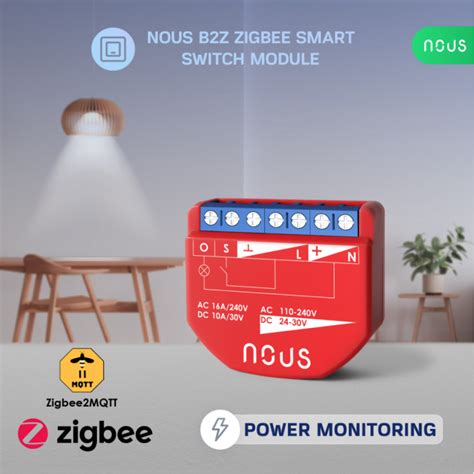 Nous Zigbee Onoff Module Consumption Measurement 10a Dc 16a Ac