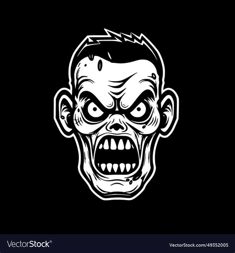 Zombie High Quality Logo Ideal For T Shirt Vector Image