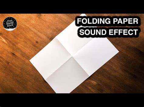 Folding Paper Sound Effect - YouTube