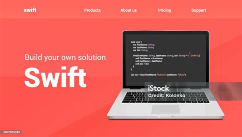 Swift Programming Code Technology Banner Swift Language Software Coding