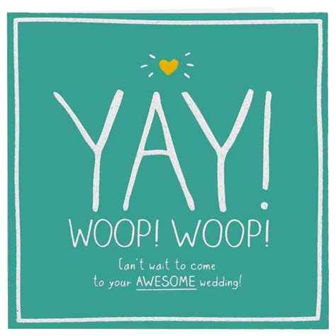 Happy Jackson Yay Woop Woop Wedding Card The Lovely Room