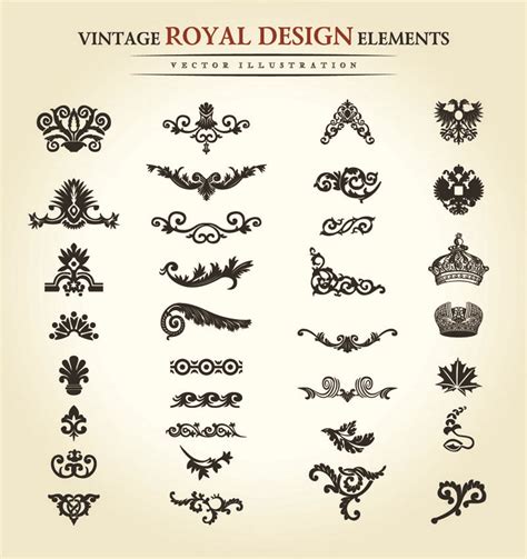 European Classic Pattern Border Elements 23201 Free Eps Download 4 Vector