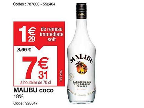 Promo Malibu Coco Chez Promocash Icataloguefr