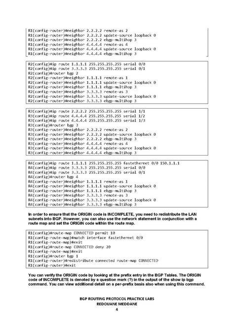 BGP Routing Protocol Practice Labs PDF Connect 4 Techs