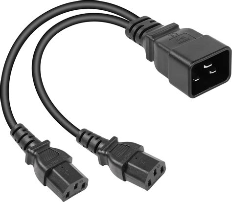 Amazon Com SinLoon IEC C To Dual C Power Cord C Male To X C Y Splitter Adapter