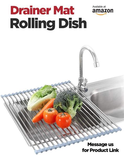Roll Up Dish Drying Rack Over The Sink