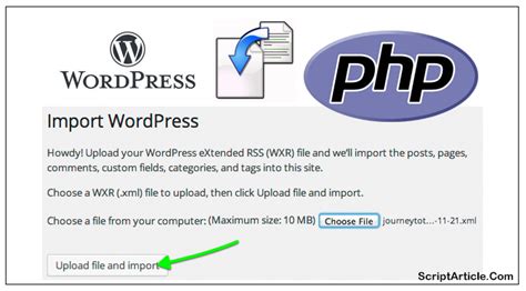 How To Import Large Xml File Wxr File In Wordpress Scriptarticle