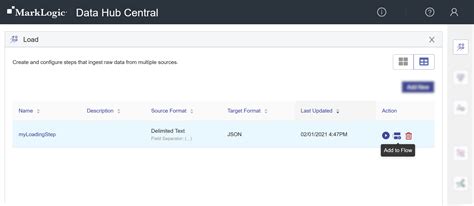 create a loading step using hub central