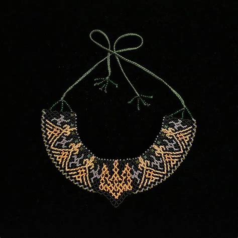 Beaded Ukrainian Necklace On Instagram Нова силянка з тризубом На цей раз виповнена в