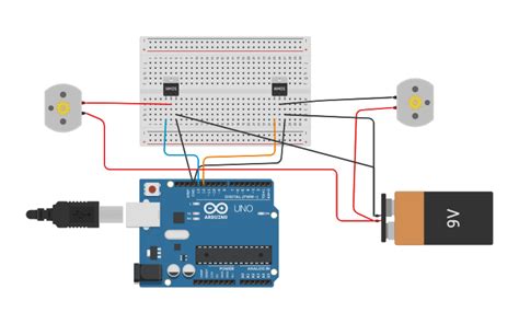 Circuit Design Arduino Moter Tinkercad