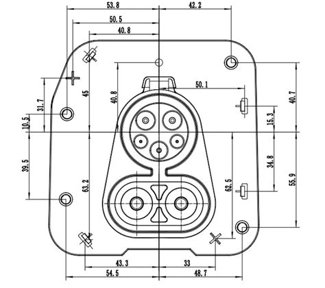 CCS Combo 1 Socket 125A 150A 200A Yocar Evse