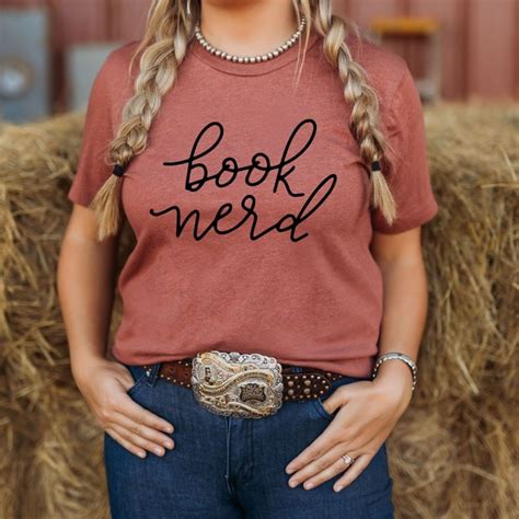 Book Nerd Cursive Handwriting Soft Cozy Longer Length Unisex Graphic Tee T Shirt