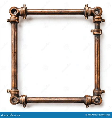 Copper Rectangular Frame With The Image Of A Curved Tree In Mountains Cartoon Vector