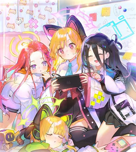 Arisu Midori Momoi And Yuzu Blue Archive Drawn By Atsumijun